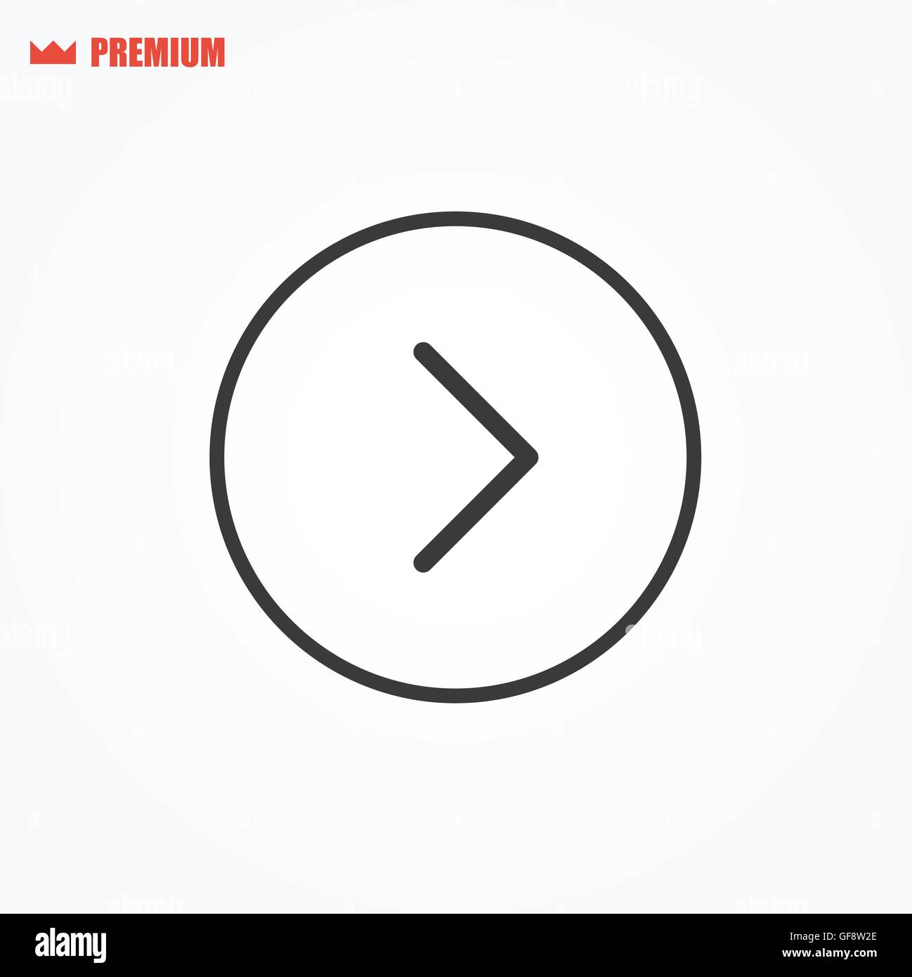 Rounded next arrow button vector icon Stock Vector Image & Art - Alamy