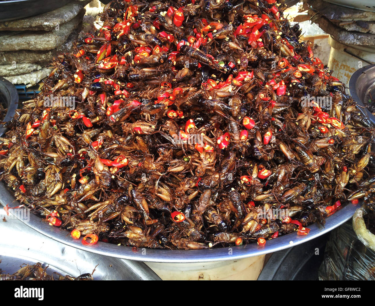 Cambodian fried insects hi-res stock photography and images - Alamy
