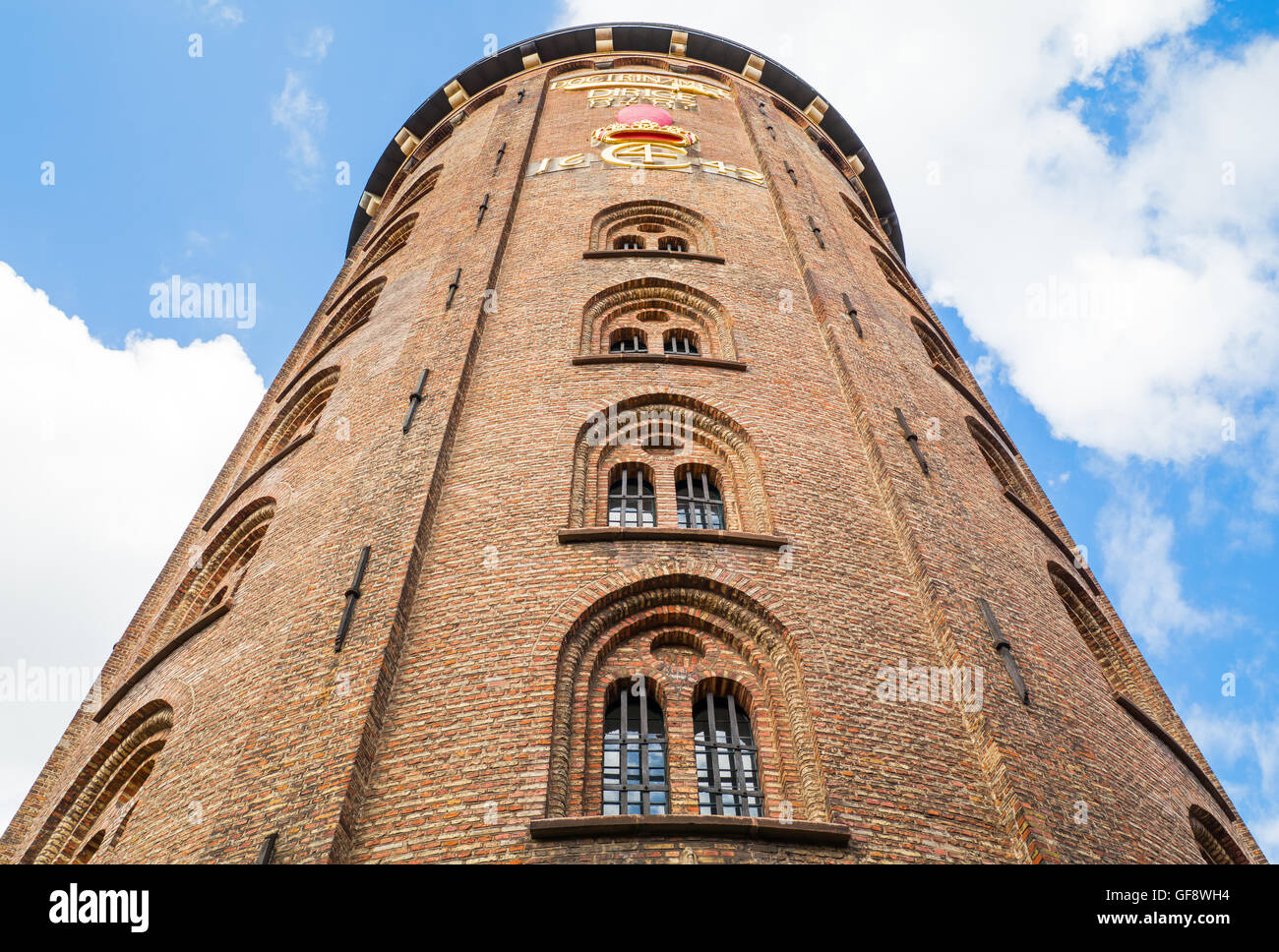 Copenhagen, upward view of the Round Observatory Tower Stock Photo - Alamy