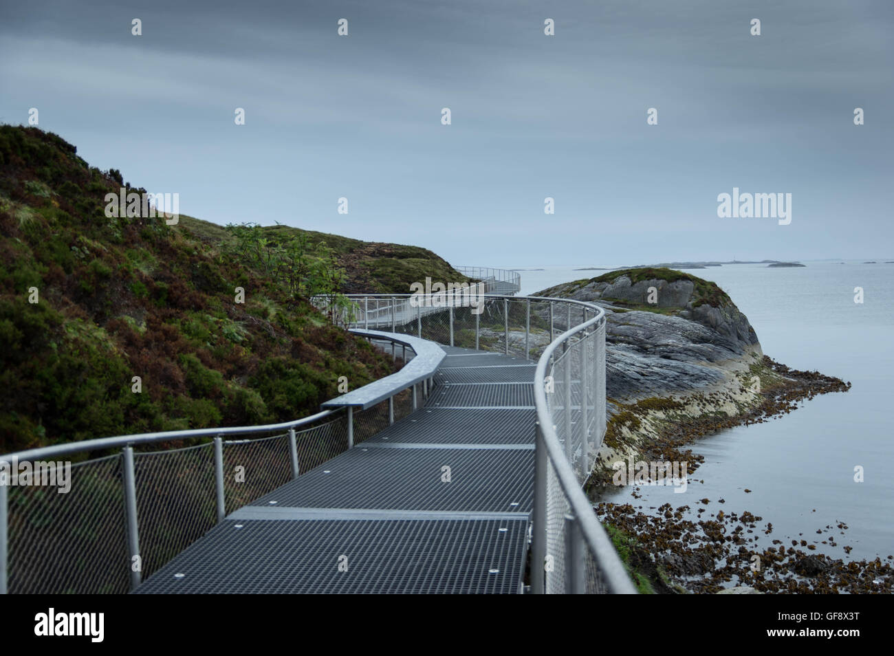 Atlantic Road walking path Stock Photo - Alamy