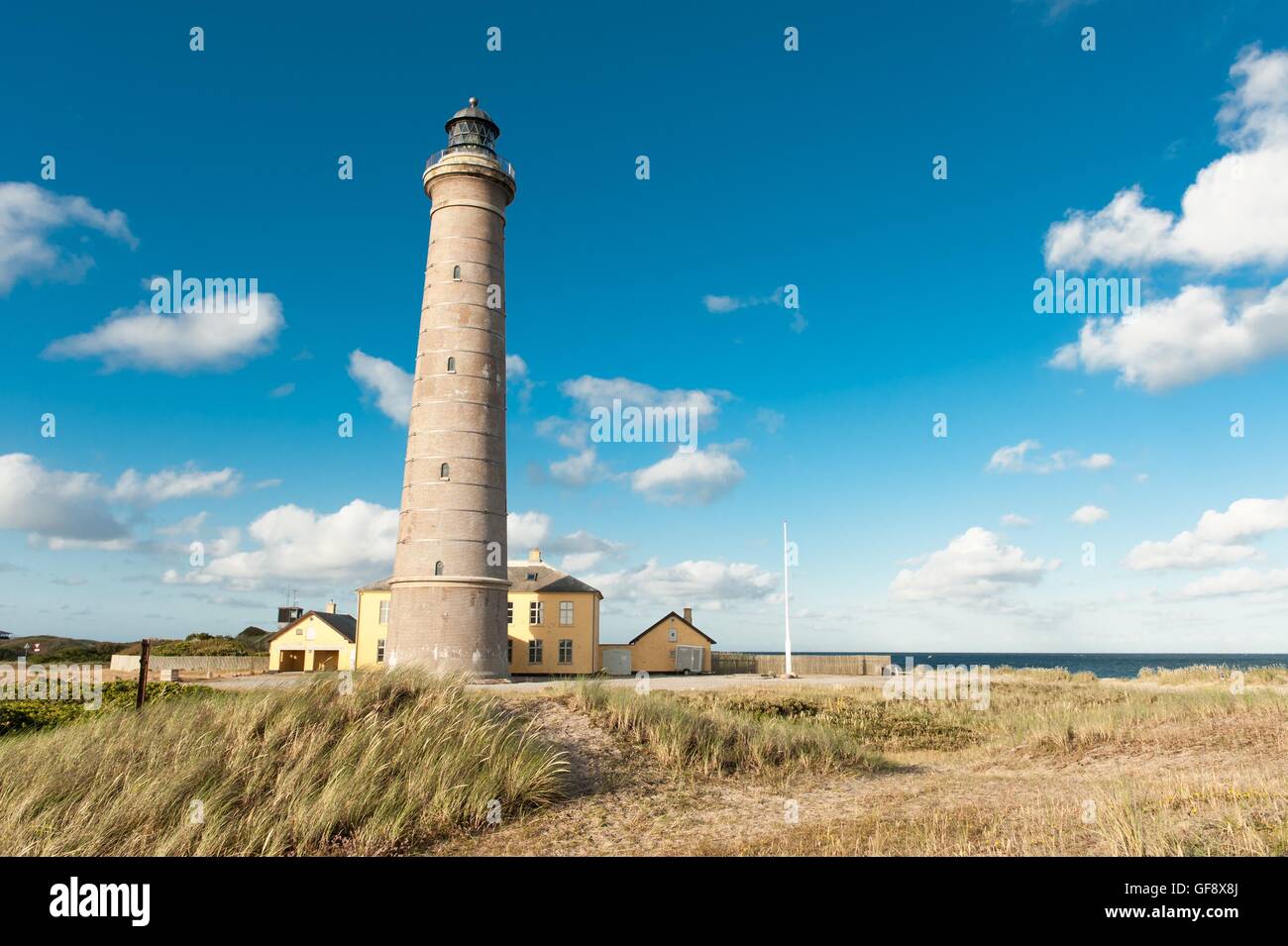 A lighthouse by the sea in Skagen in Denmark Stock Photo - Alamy