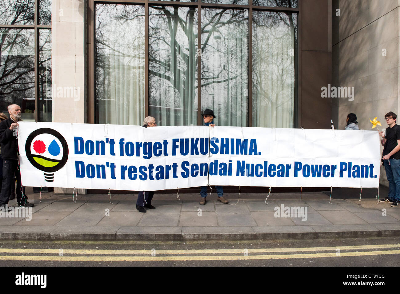 Fukushima Anniversary March, London. Protest organized against the ...