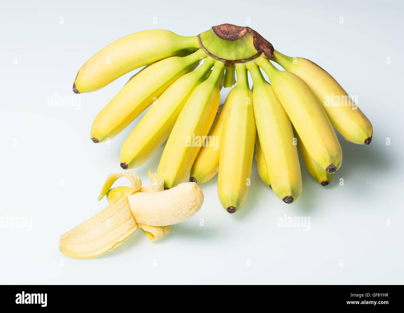 ripe yellow bananas mini Stock Photo - Alamy