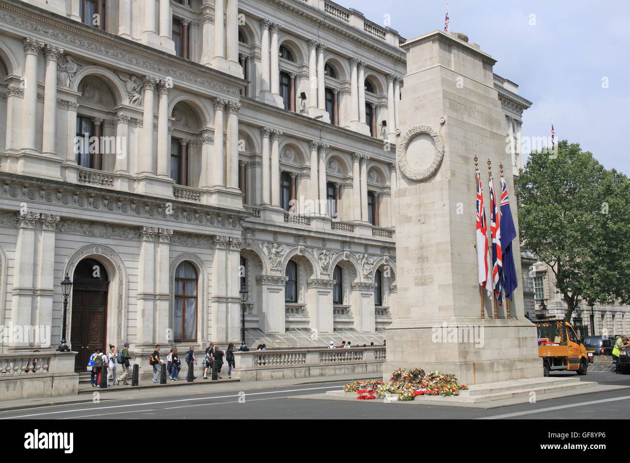 Foreign Office and Cenotaph, Whitehall, London, England, Great Britain ...