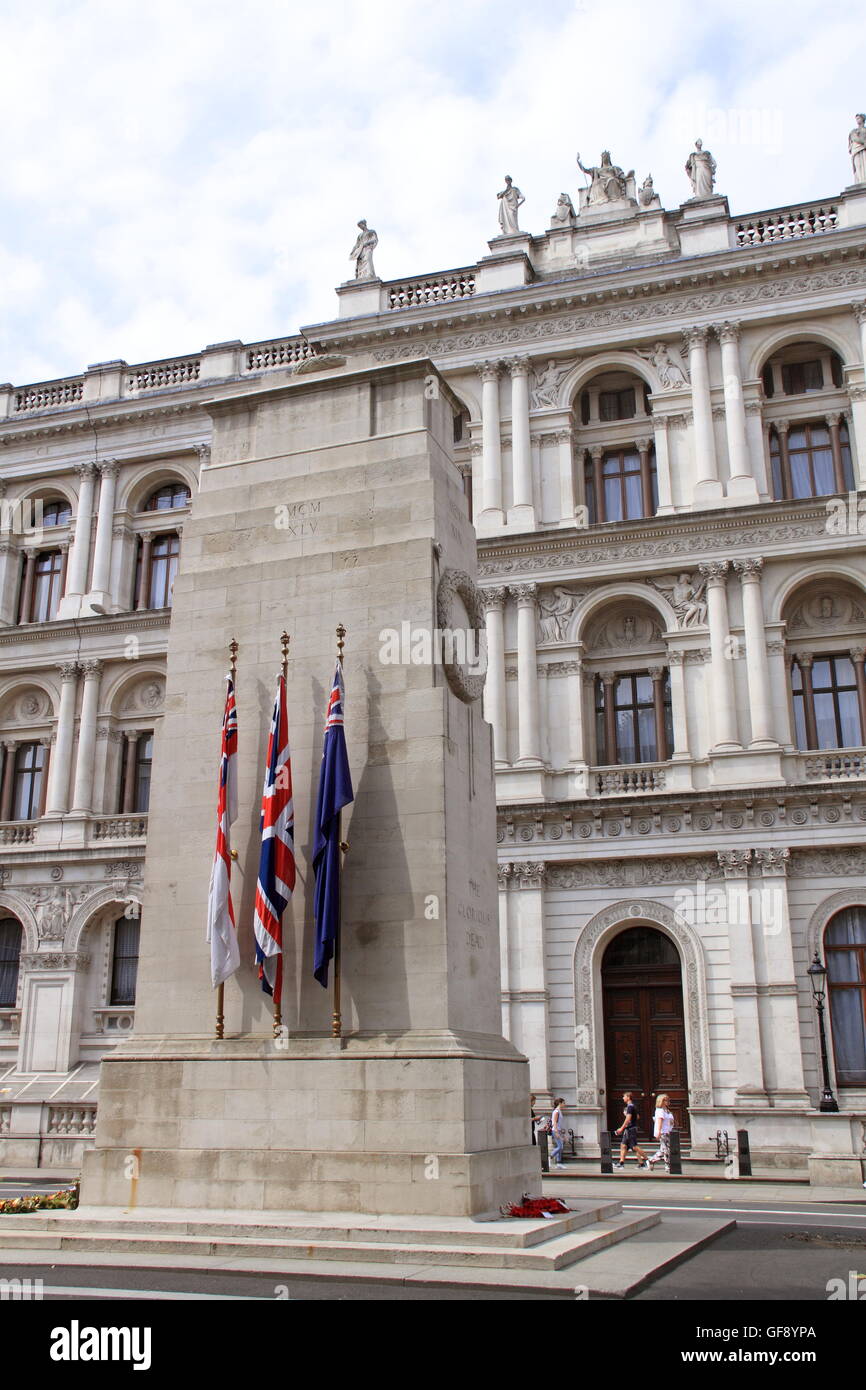 Foreign Office and Cenotaph, Whitehall, London, England, Great Britain ...