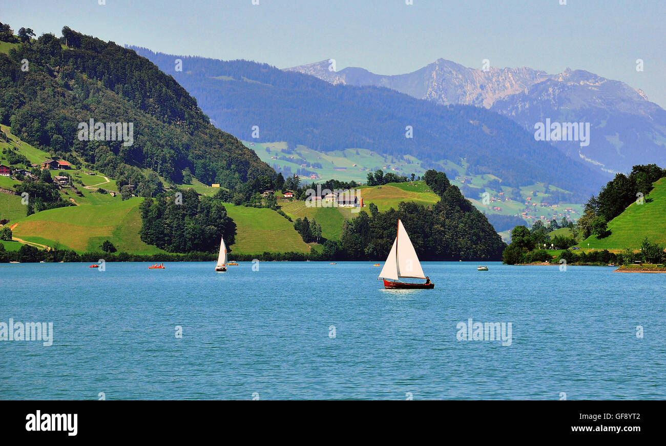 Lungern lake, Switzerland Stock Photo - Alamy