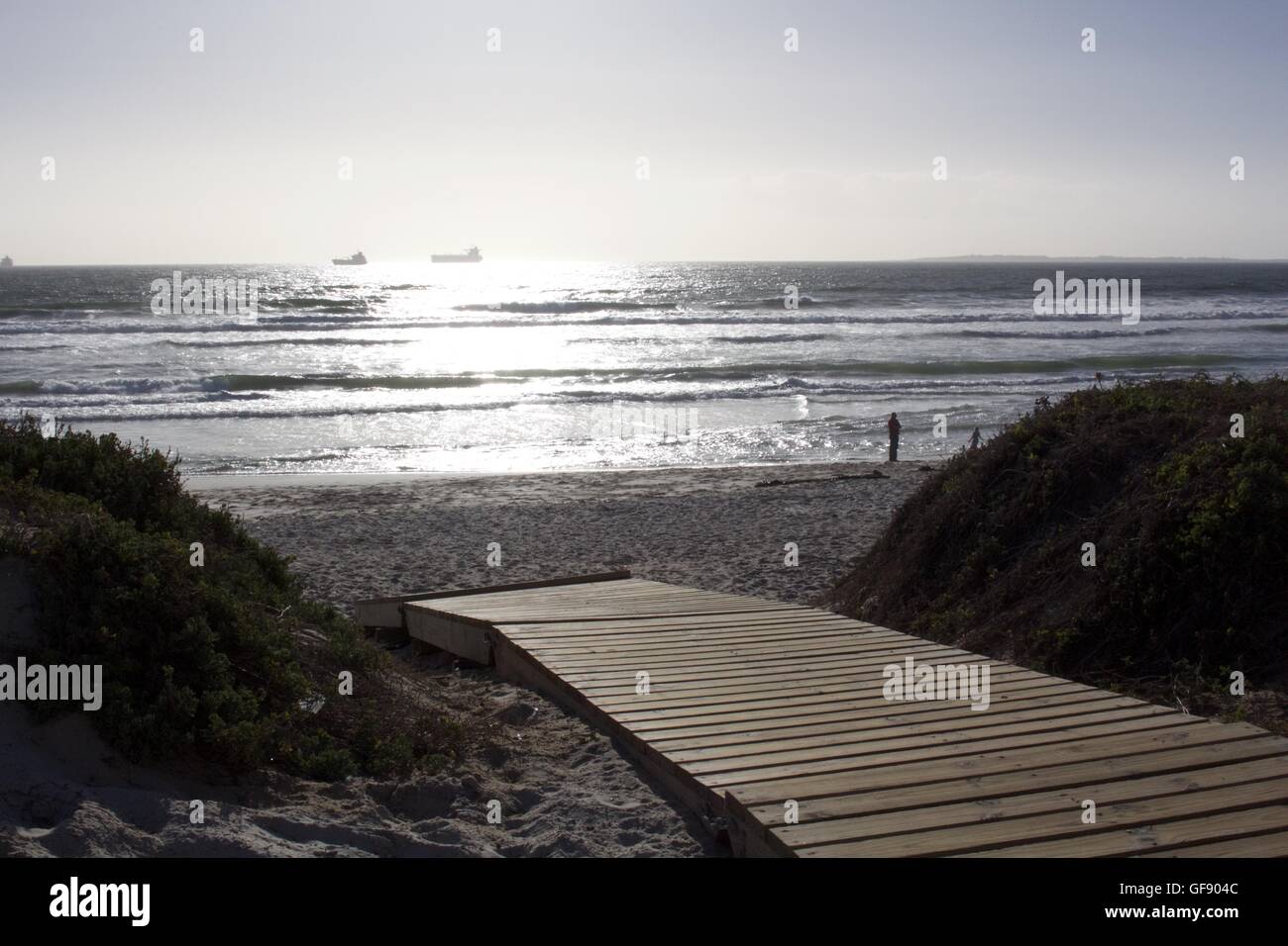 Wooden walkway onto beach hi-res stock photography and images - Alamy