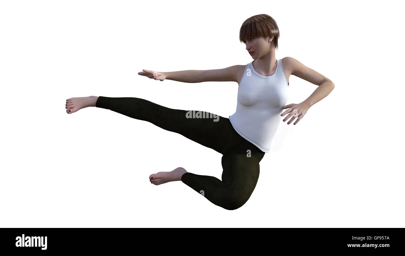 In air kick Cut Out Stock Images & Pictures - Alamy