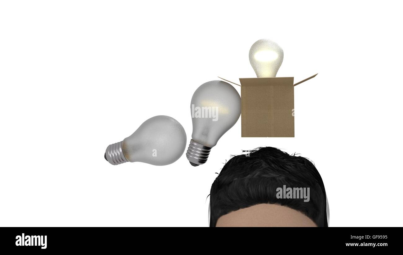 Ideas affecting each other 3d illustration Stock Photo - Alamy