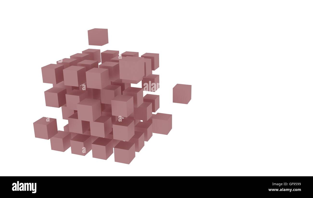 Red array of cubes isolated on white 3d render Stock Photo - Alamy Red array of cubes isolated on white 3d render Stock Photo - Alamy
