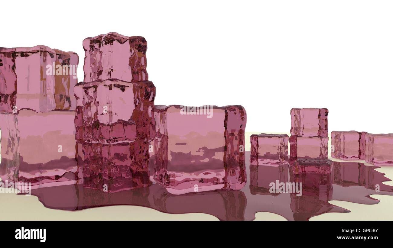 stack of purple jello cubes 3d render Stock Photo - Alamy