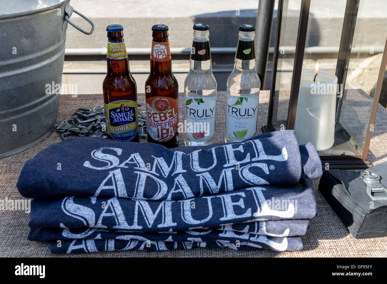 New York, NY USA - July 27, 2016: Samuel Adams beer on display at Chef ...