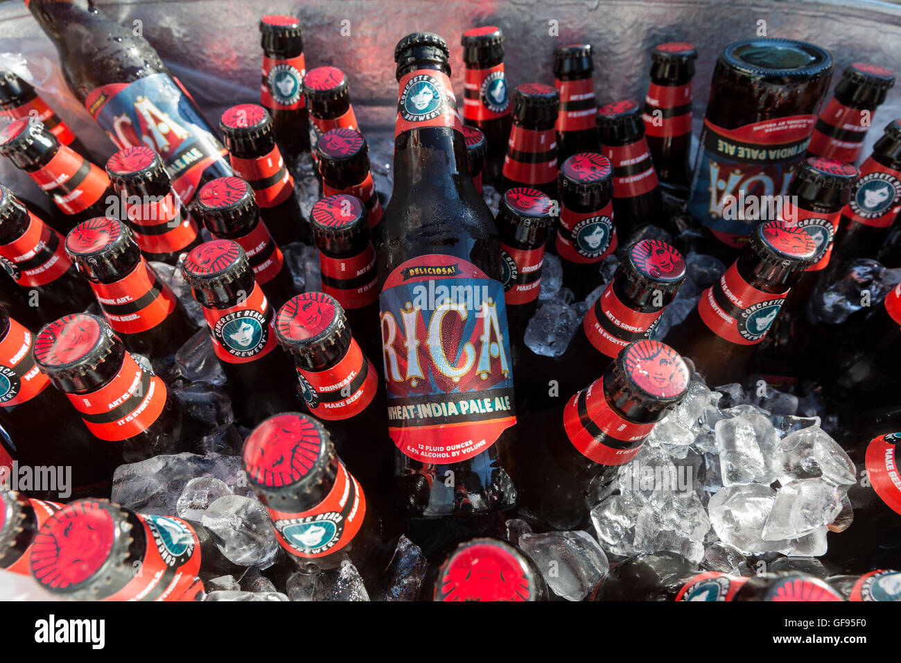 New York, NY USA - July 27, 2016: Concrete Beach Brewery beer on ...