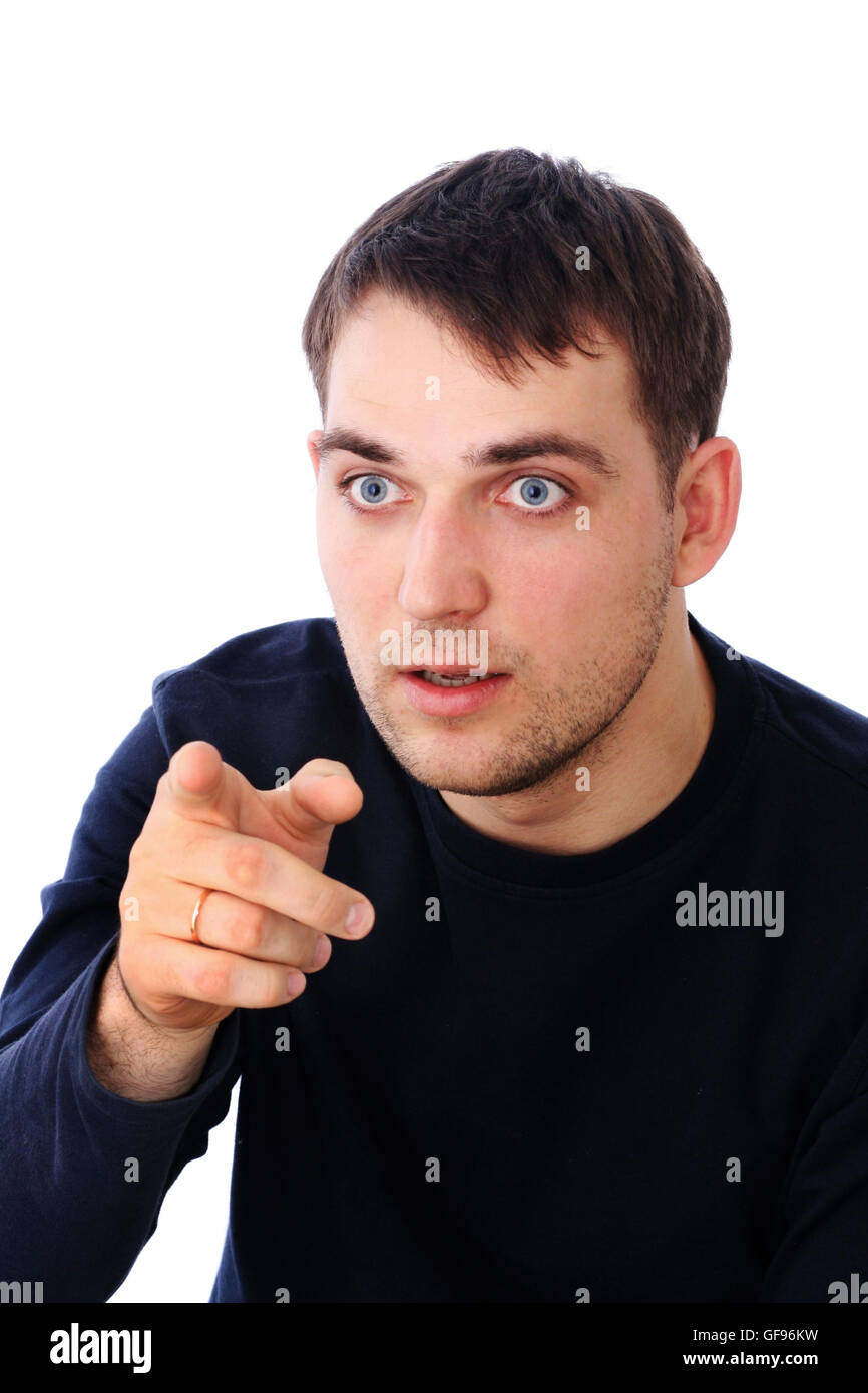 Closeup portrait of young man Stock Photo - Alamy