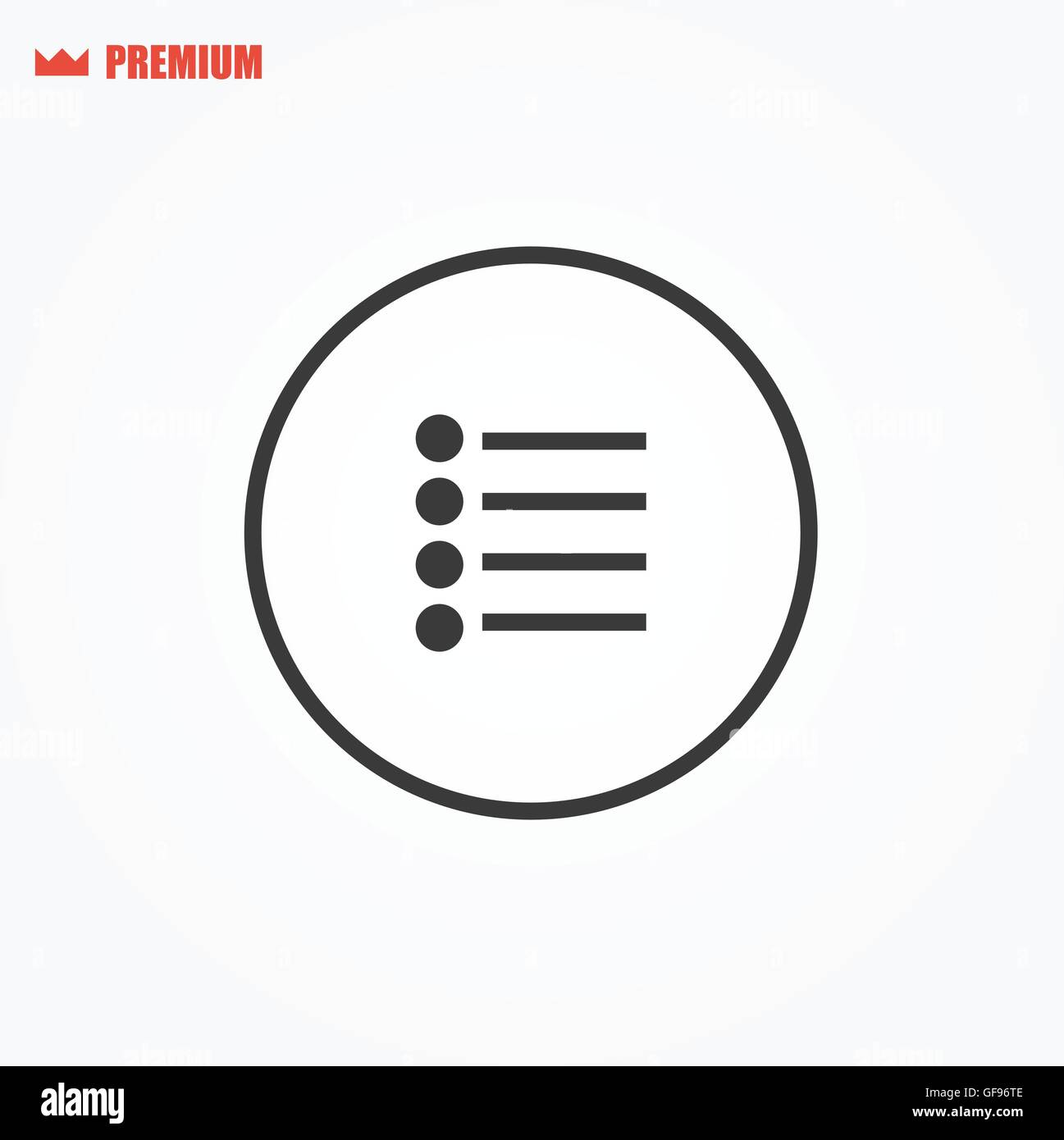 Rounded play-list vector icon Stock Vector Image & Art - Alamy