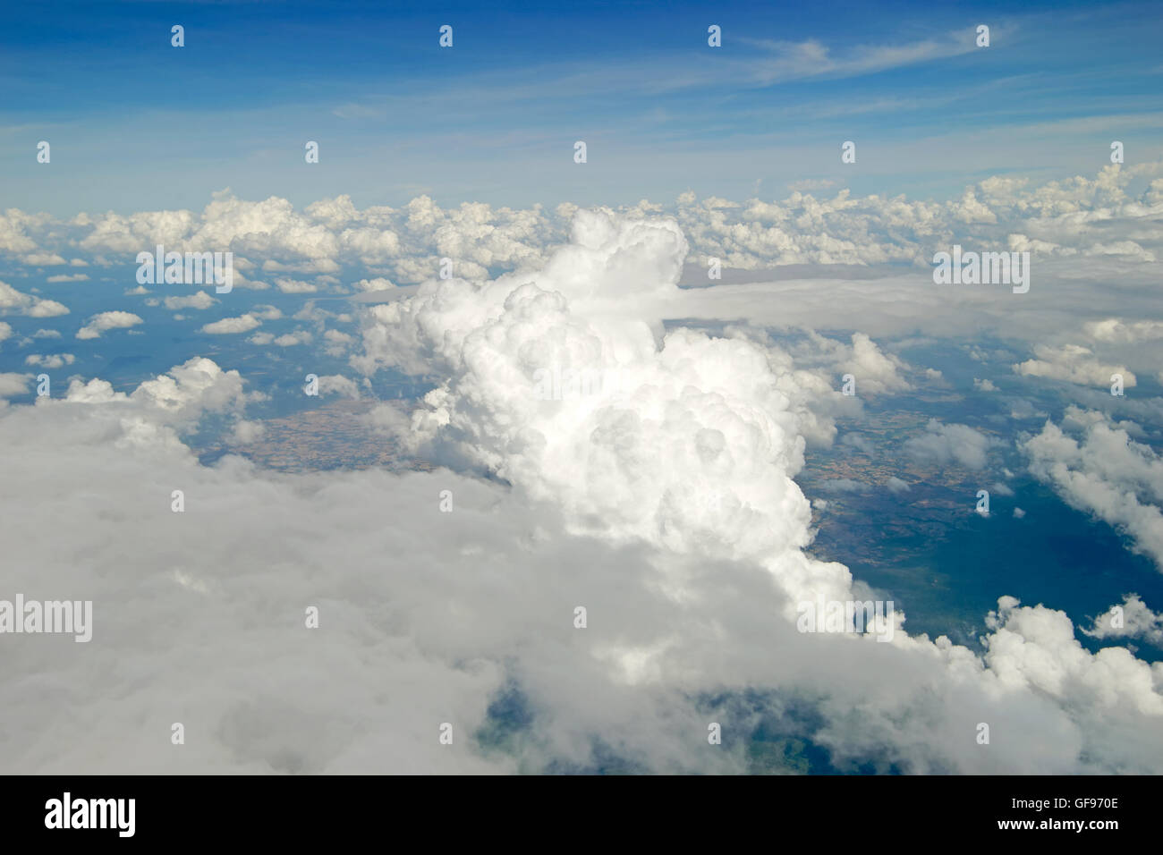 beautiful clouds view from the window of an airplane Stock Photo - Alamy