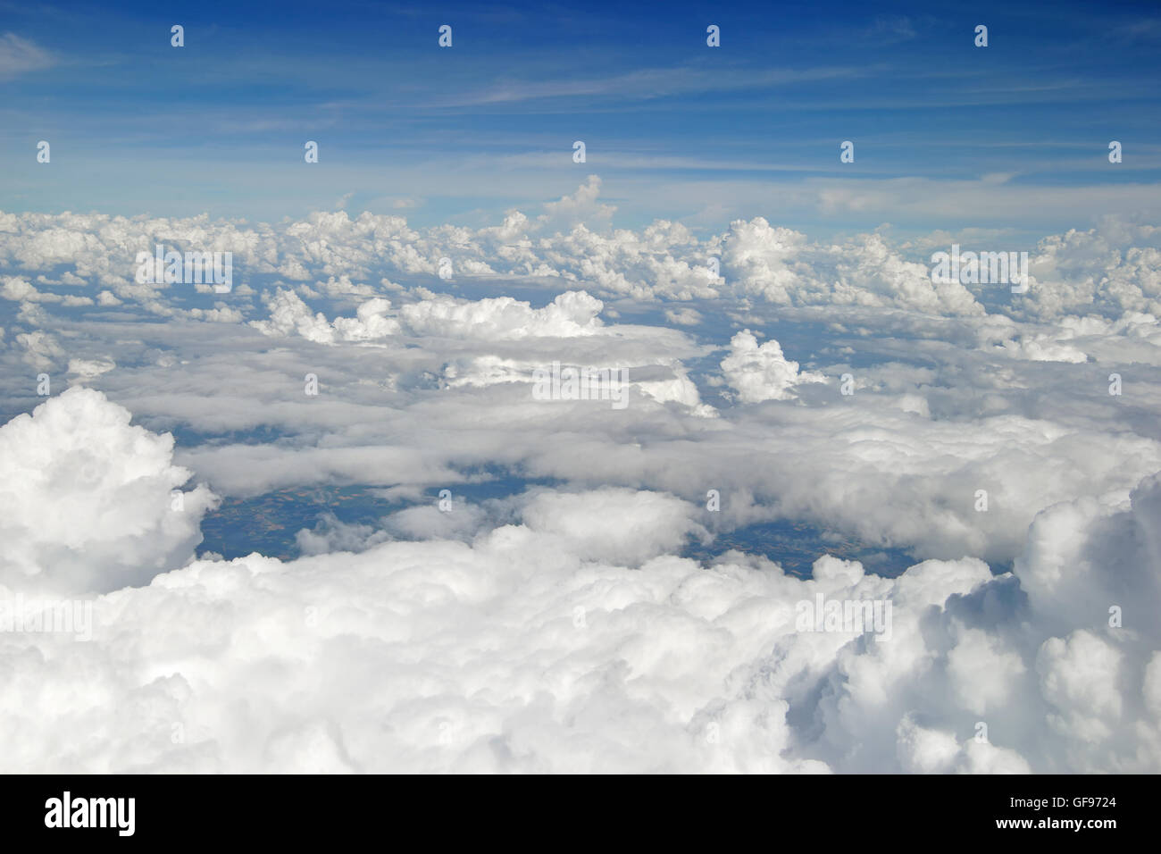 beautiful clouds view from the window of an airplane Stock Photo - Alamy