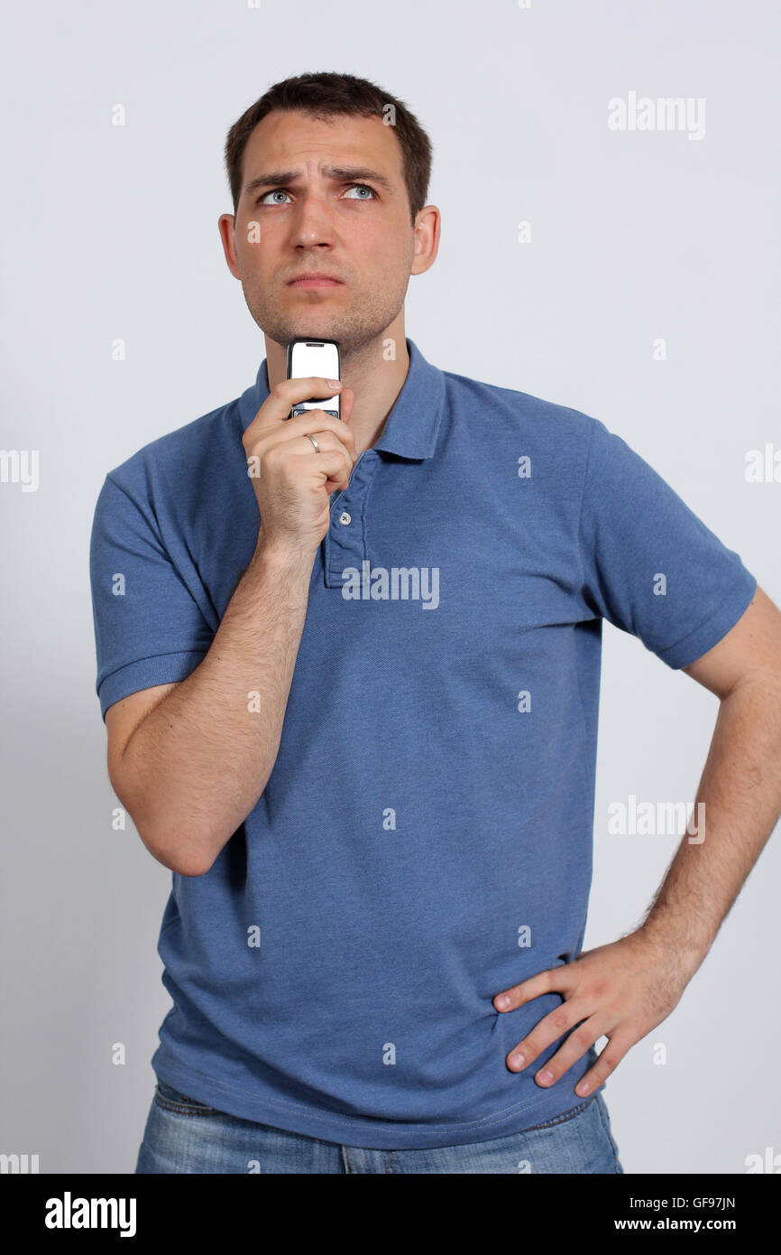 Man thinking about a problem Stock Photo - Alamy