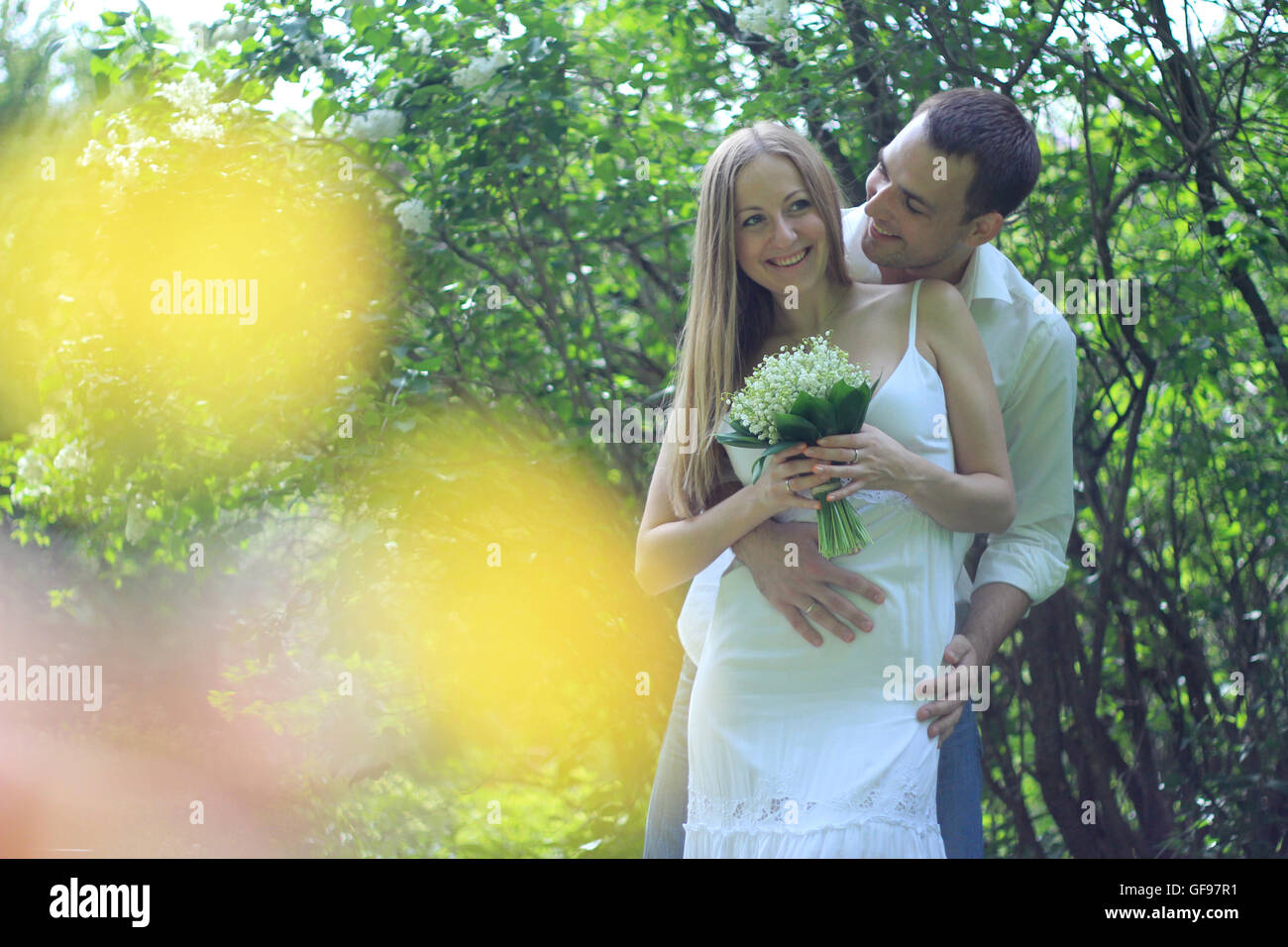 Portrait of love couple embracing outdoor Stock Photo - Alamy
