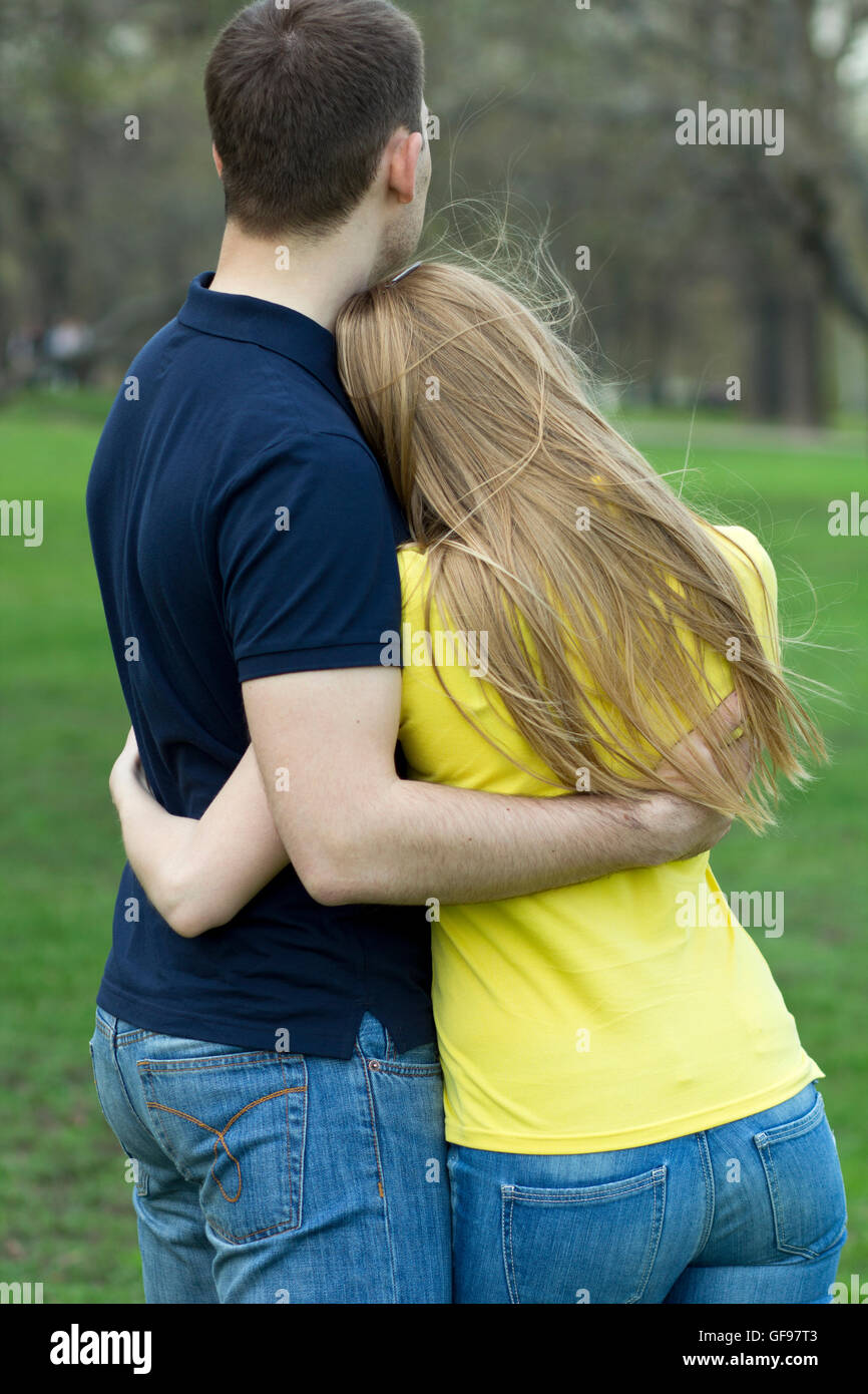 Portrait of love couple embracing outdoor Stock Photo - Alamy