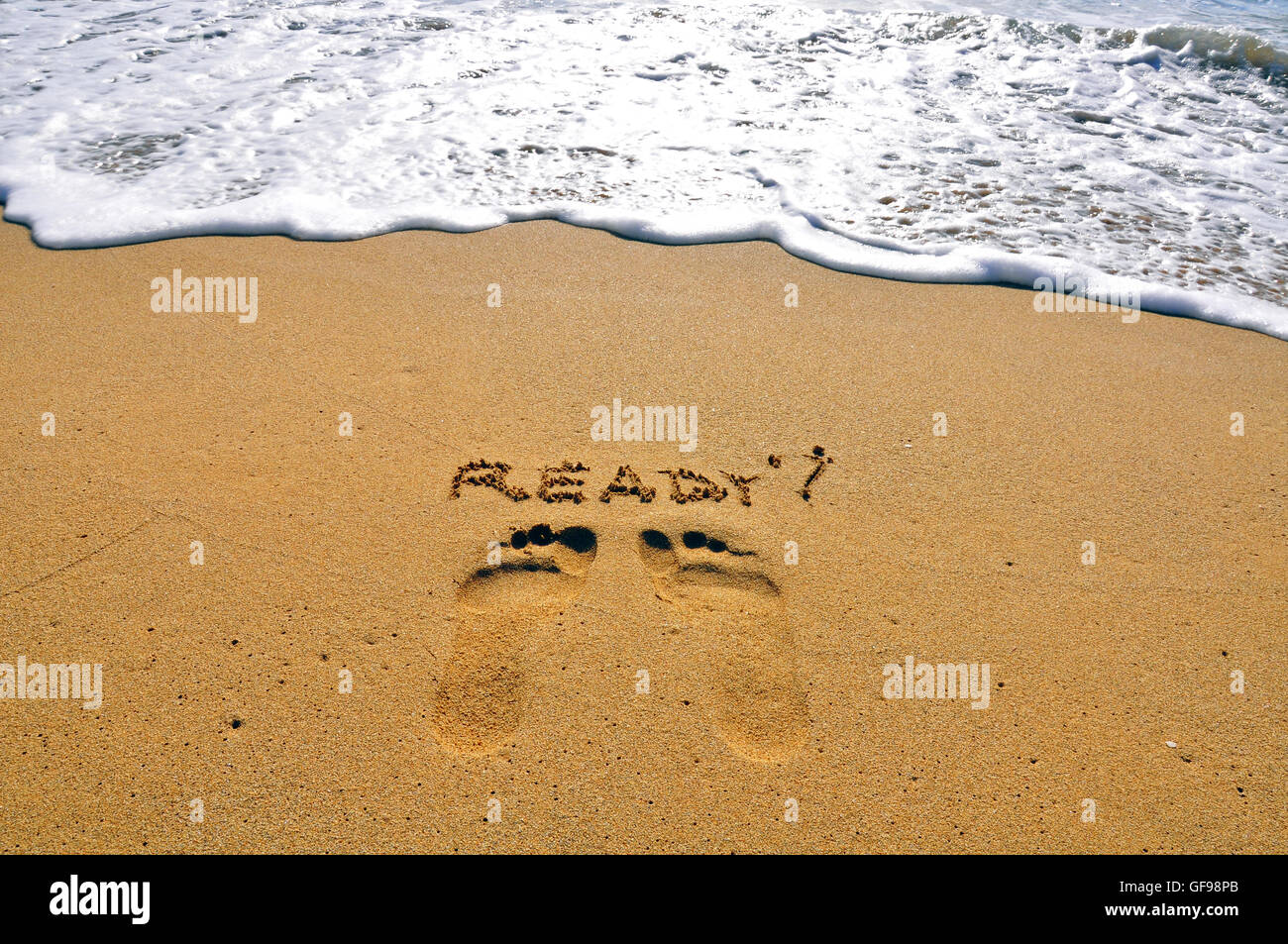 Sand foot sign hi-res stock photography and images - Alamy