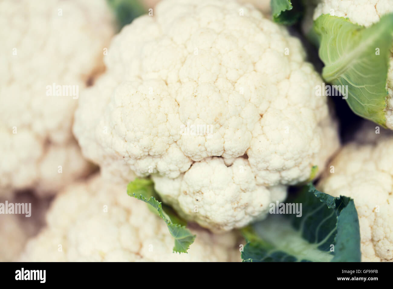close up of cauliflower at street market Stock Photo - Alamy