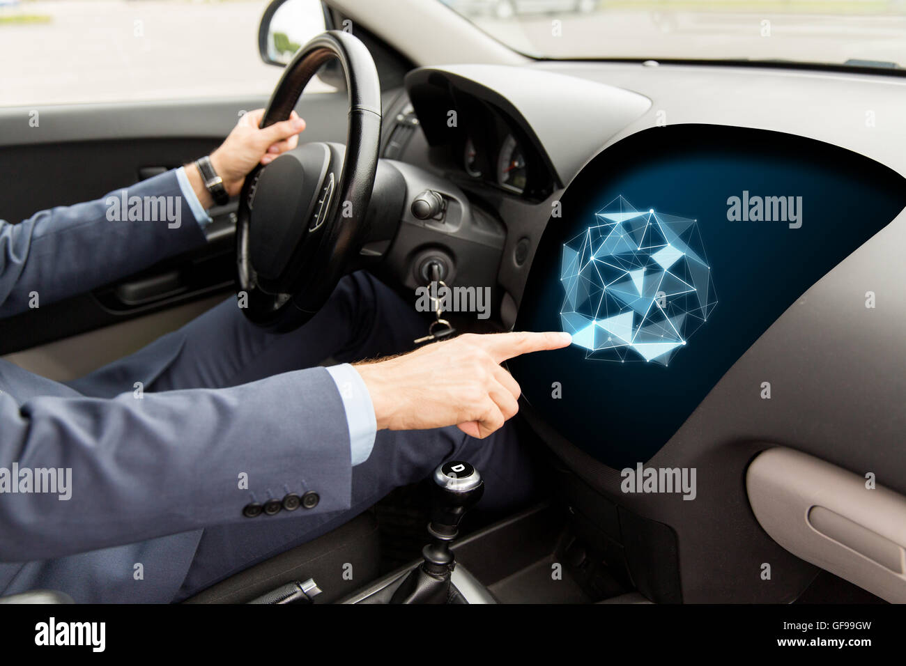 Man hand pointing finger car hi-res stock photography and images - Alamy