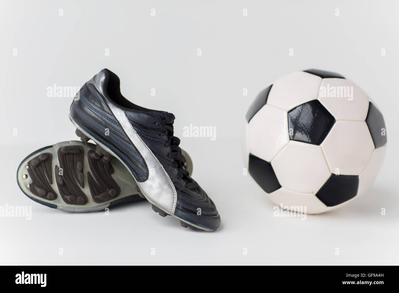 Football boot and ball hi-res stock photography and images - Alamy