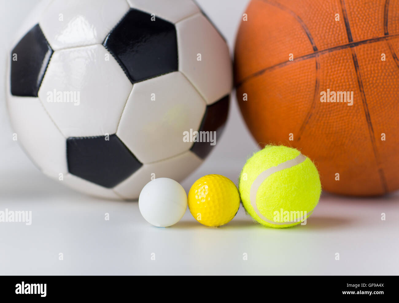 close up of different sports balls set Stock Photo - Alamy