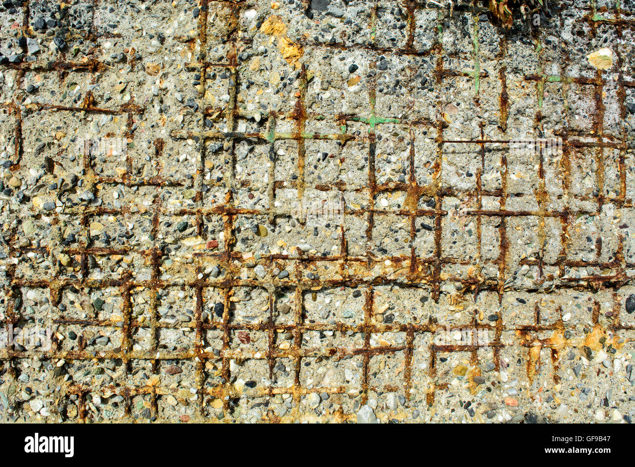 Old damaged concrete slab which shows the armature Stock Photo - Alamy