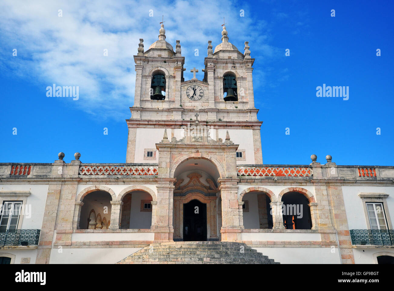 Church of Nazare in Portugal Stock Photo - Alamy