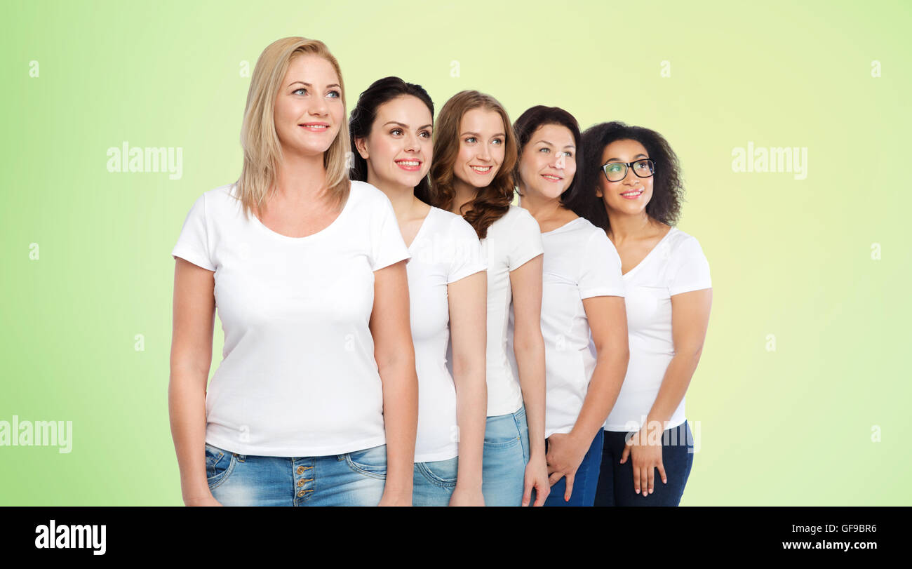 Group happy different women hi-res stock photography and images - Alamy