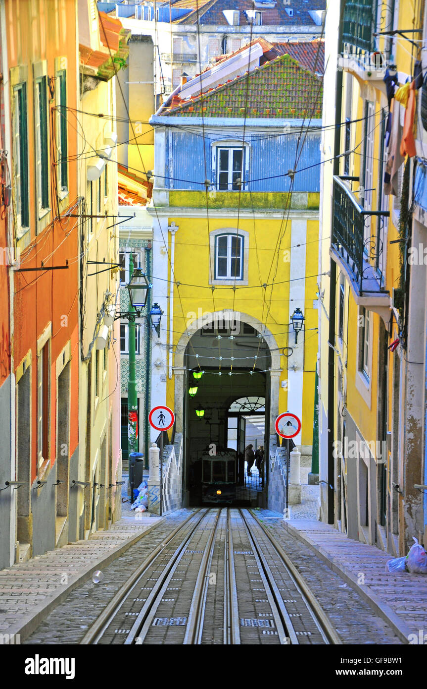Lisbon funicular hi-res stock photography and images - Alamy