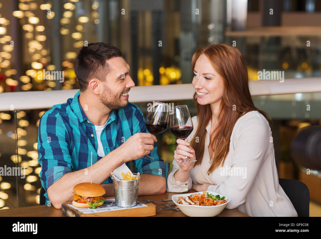 Happy redhead couple clinking hi-res stock photography and images - Alamy
