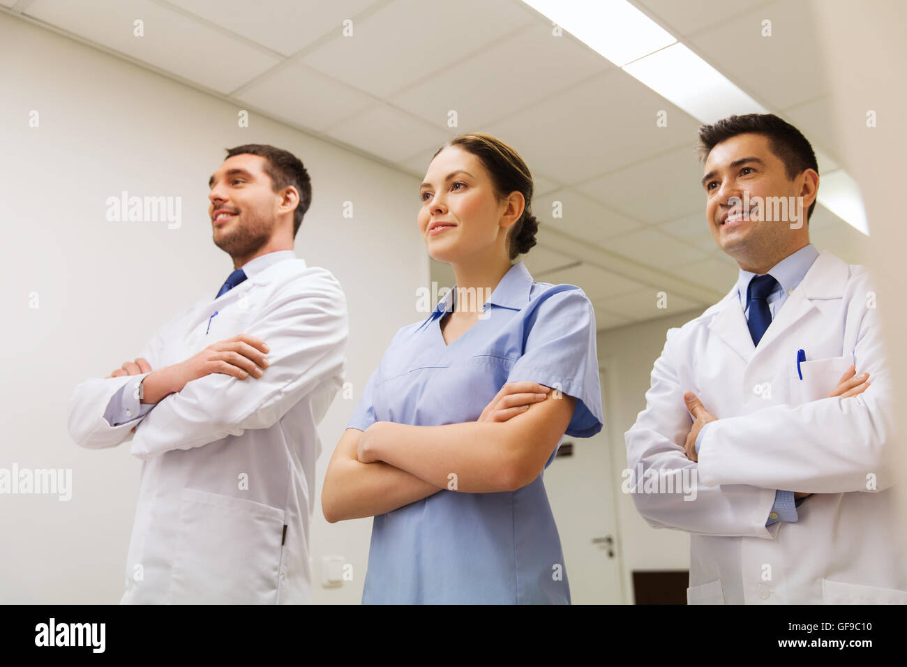 group of happy medics or doctors at hospital Stock Photo - Alamy