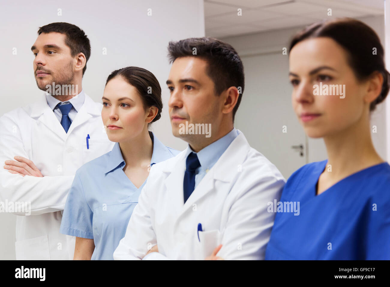 group of medics or doctors at hospital Stock Photo - Alamy