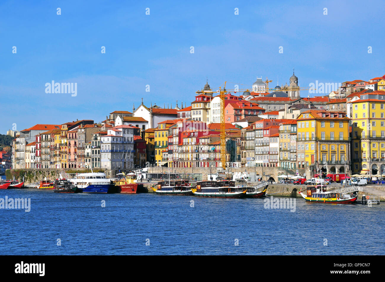 PORTO, PORTUGAL - NOVEMBER 26: View of Porto historical centre and ...