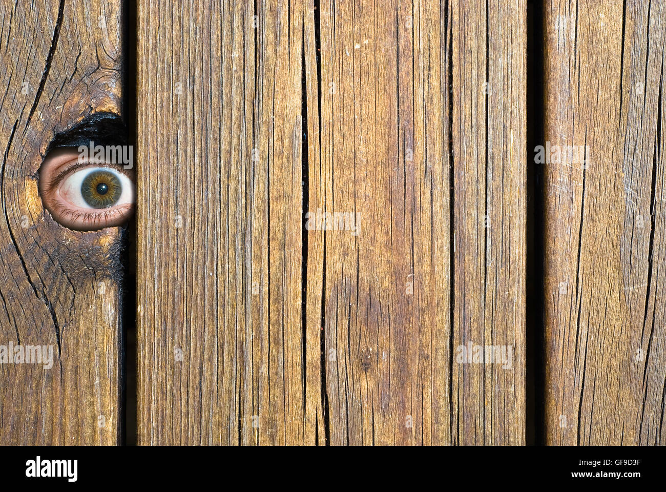 Hole in wall fence hi-res stock photography and images - Alamy