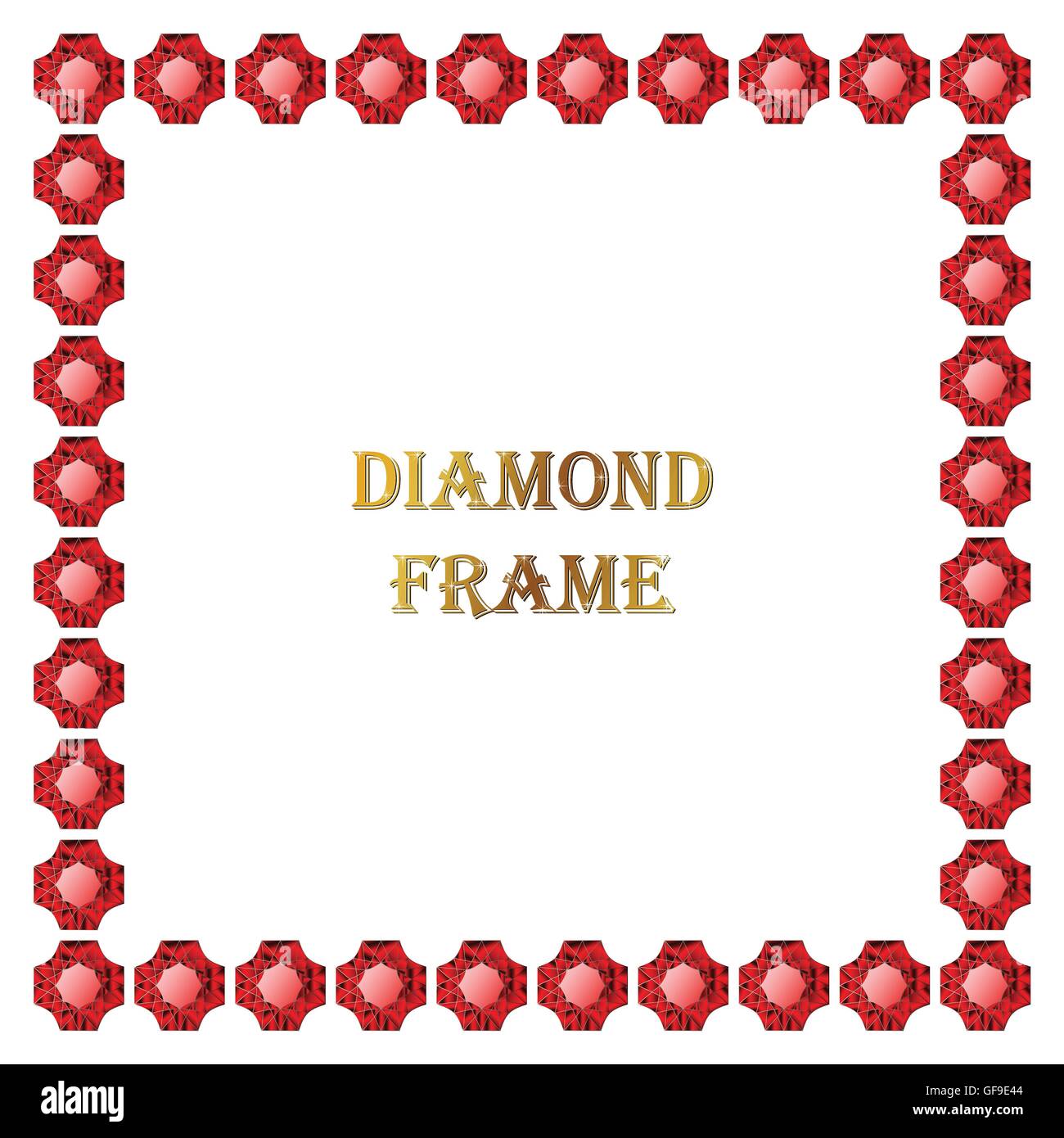 Ruby square frame Stock Vector Image & Art - Alamy