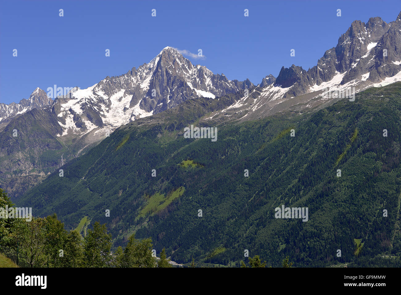Mont Blanc massif in France Stock Photo - Alamy