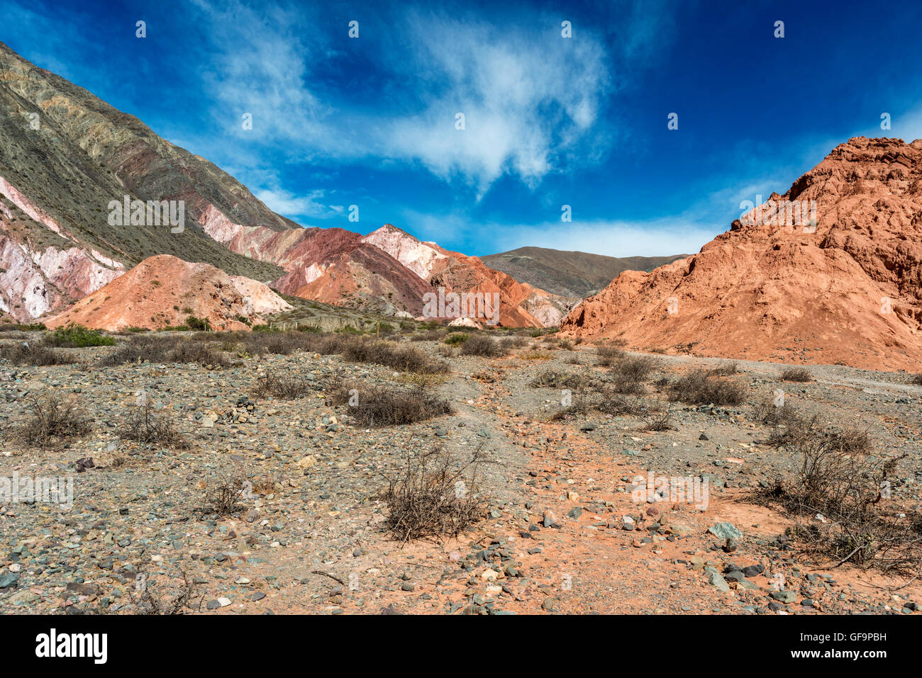 Cloud formations on colorful desert mountains Stock Photo - Alamy