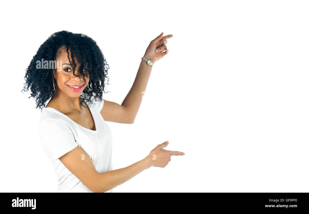 female model attractive woman on plein background with copy space ...