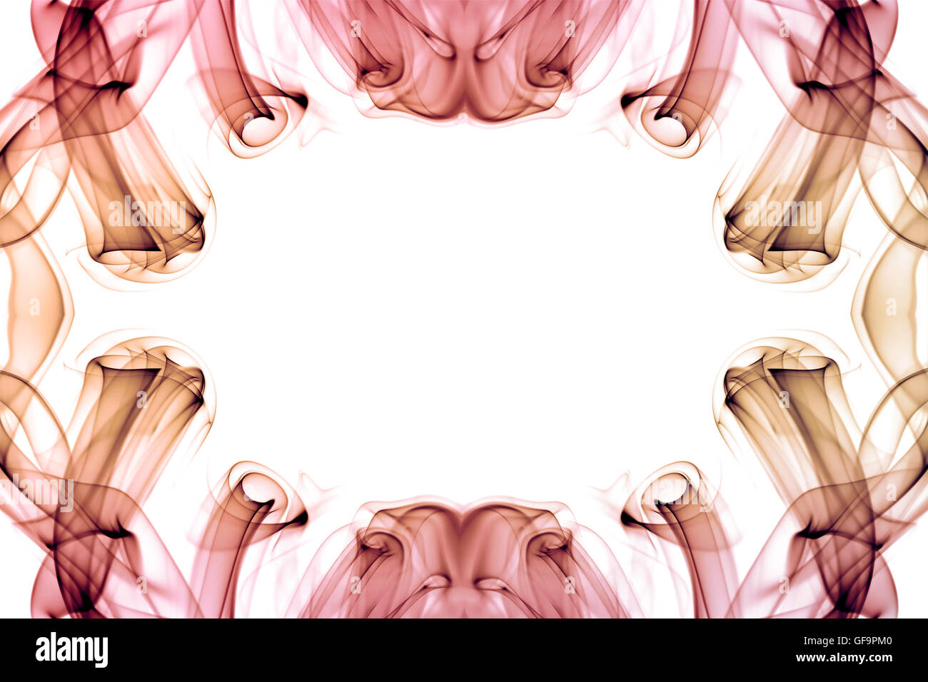 Smoke composition on white background Stock Photo - Alamy