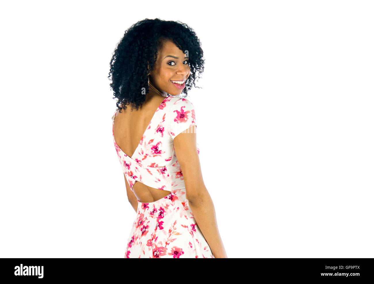 female model attractive woman on plein background with copy space ...