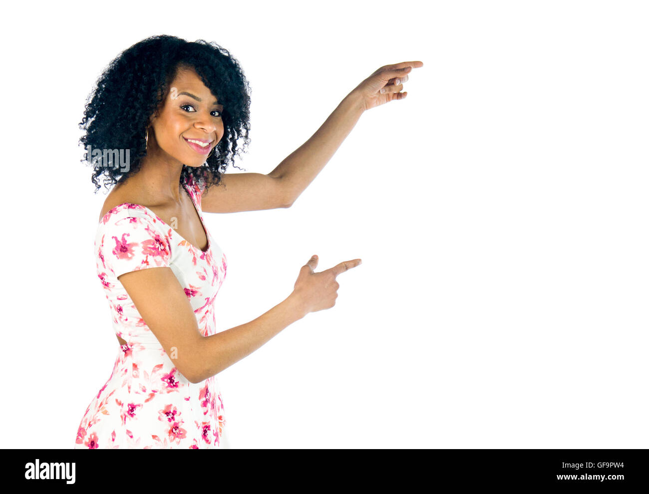 female model attractive woman on plein background with copy space ...