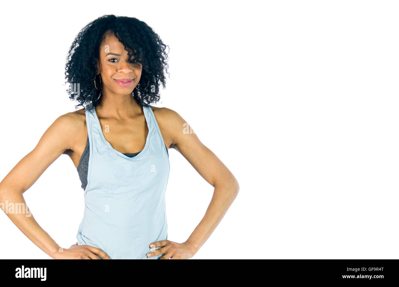 female model attractive woman on plein background with copy space ...