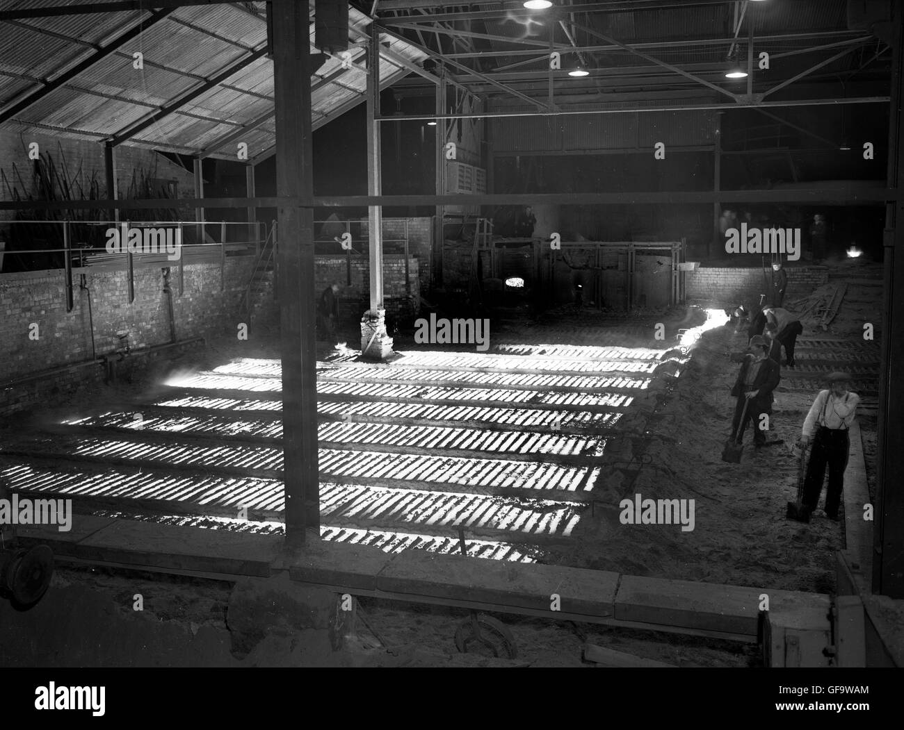 Casting Iron Blast Furnace iron steel workers at The Lilleshall Company ...