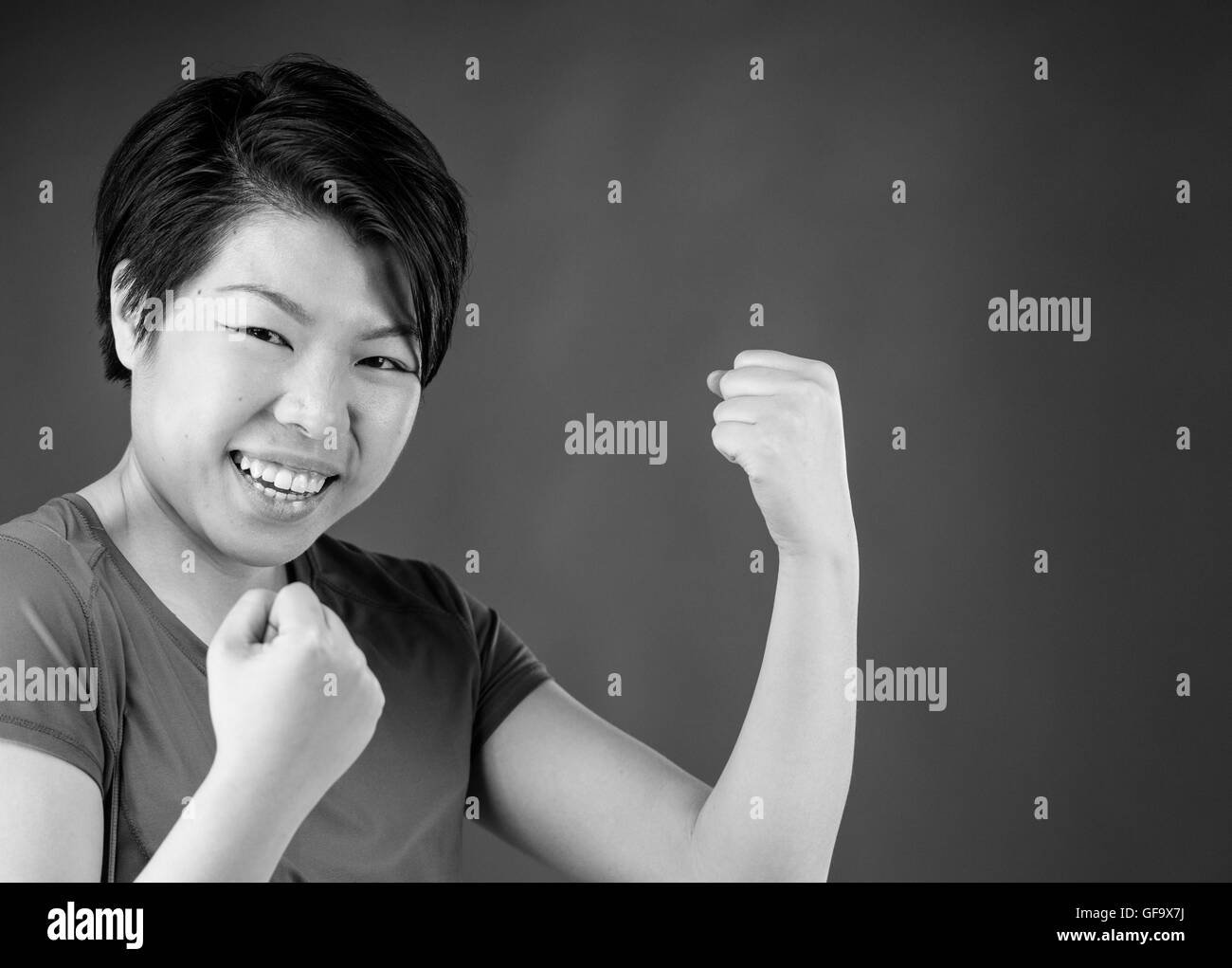 female model attractive woman on plain background with copy space ...