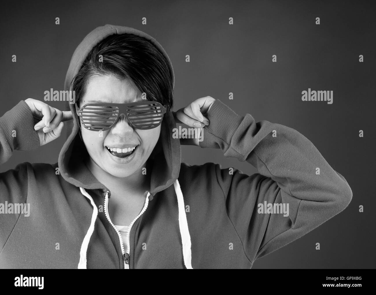 female model attractive woman on plain background with copy space ...