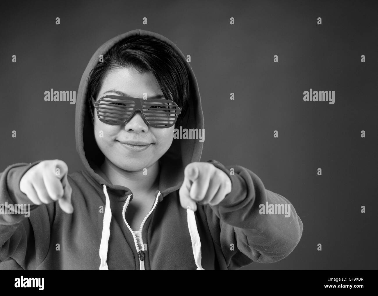 female model attractive woman on plain background with copy space ...